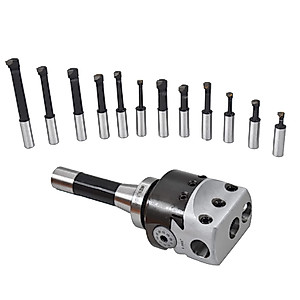 TINVHY 12-Pack Set 3 Boring Head R8 Shank 3/4 Carbide Boring Bar, Replacement for Bridgeport Milling