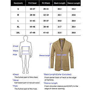 Men Cardigan Sweaters Jacket Stylish Regular Fit Notch Lapel Knit Blazer Sport Coat Business Work Blazer Camel XL