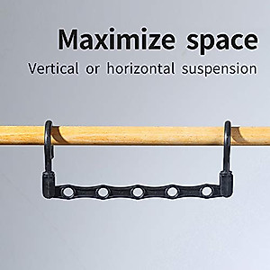 Black Space Saving Hangers,20pcs Closet Organizers and Storage,Magic Hangers Space Savers Bedroom for Clothes