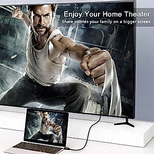 ANKKY USB to HDMI Adapter Cable for Mac iOS Windows 10/8/7/Vista/XP, USB 3.0 to HDMI Male HD 1080P Monitor Display Audio Video Converter Cable Cord - 6.6FT