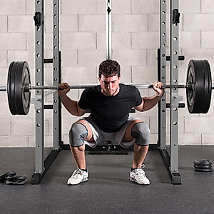 RitFit Power Cage with LAT Pull Down and 360° Landmine, 1000LB Capacity Power Rack Full Home Gym for Weightlifting, Come with J-Cups,Dip Bars and Other Attachments (2023 Version PPC02)-Grey