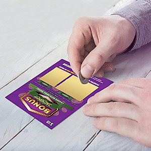 Zoschie Grandparents Baby Announcement Scratch Off Lottery Tickets, 2 Pack with Envelopes, Multicolor