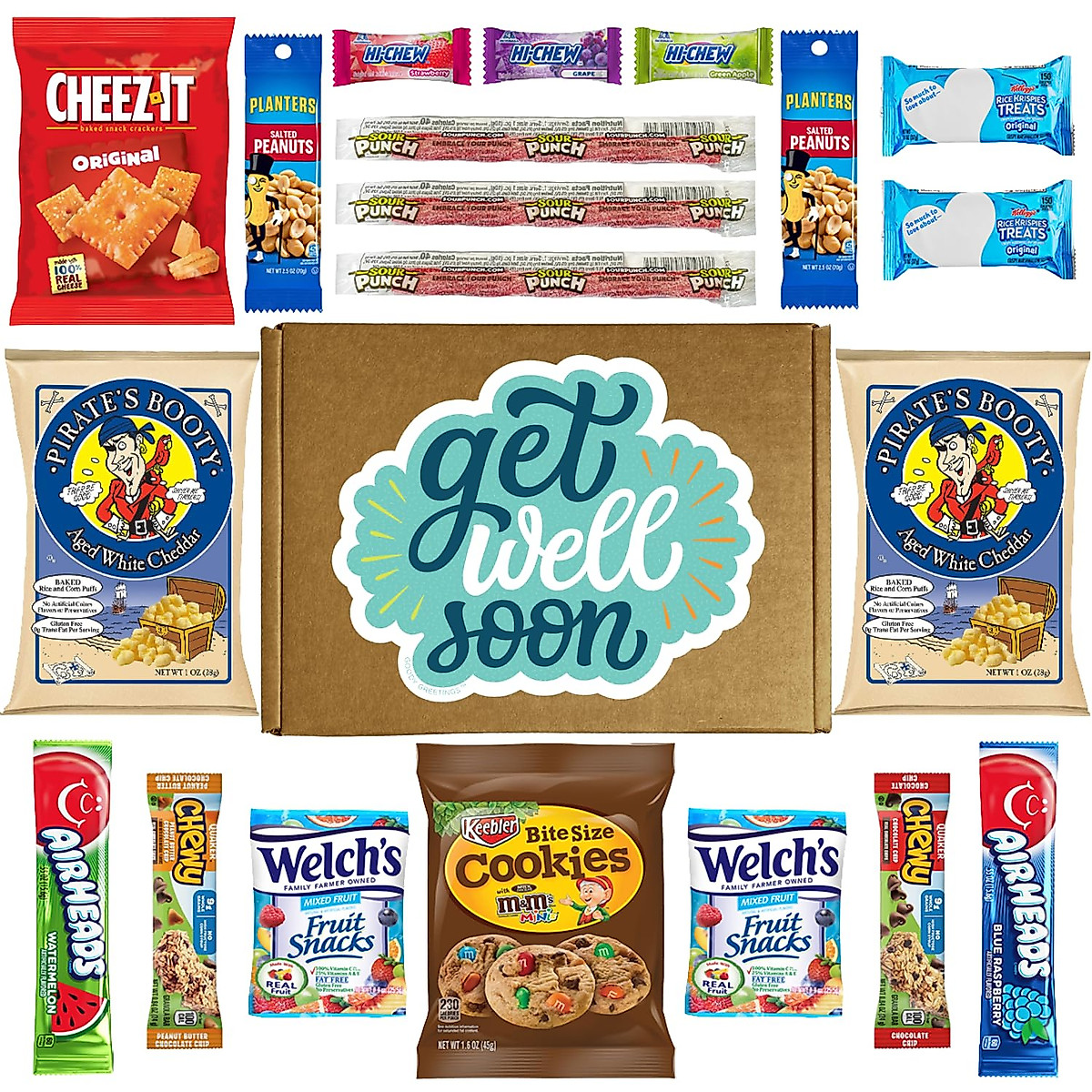 Hangry Kits Get Well Soon Gifts For Men And Women - Send A Get Well Soon Gift Basket, Sick Care Package To An Unwell Friend Or Loved One In Hospital, After Surgery & Recovery.