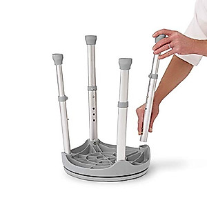 Medline Durable Aluminum Frame, Round Shower Stool, White, Supports up to 300lbs