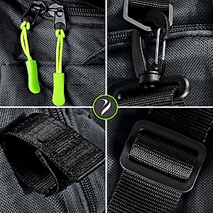 Lacrosse Bag Hybrid XL - Use as a Backpack or Duffel Bag, Holds 2 Sticks and All of Your Gear with a 75L Capacity