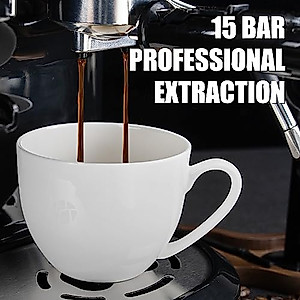 MIROX Barista Espresso Coffee Maker Machine With Grinder Electric For Home Use, Coffee Maker Cappuccino Machine With Milk Frother Latte Macchiato Cuppuccino Machine 2000ML Water Tank, 1450w