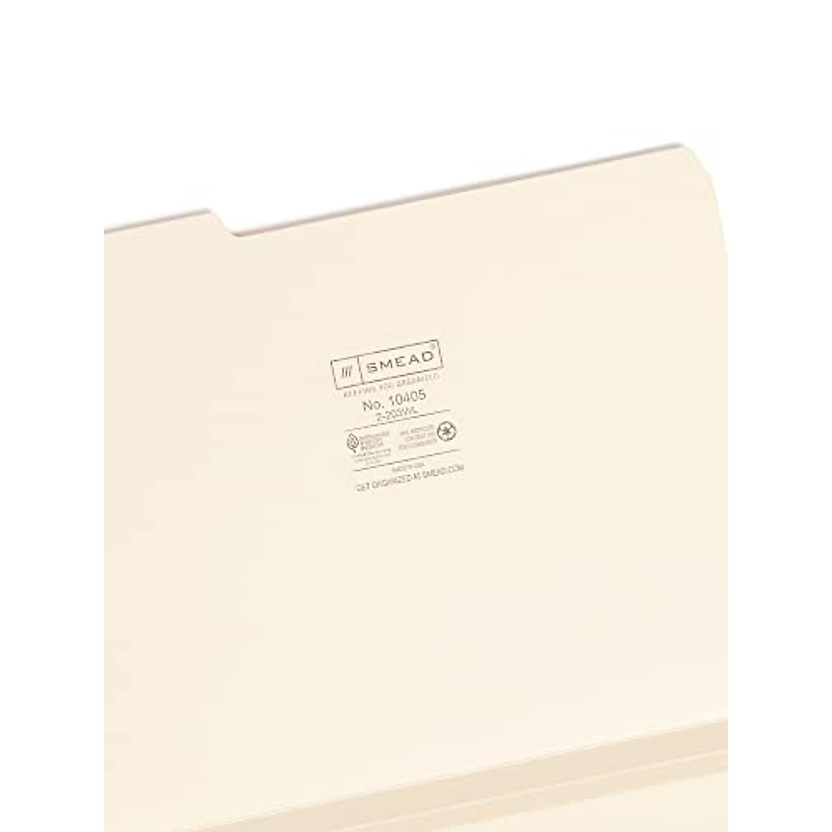 Smead File Folder, Reinforced 1/3-Cut Tab, 1-1/2" Expansion, Letter Size, Manila, 50 Per Box (10405)