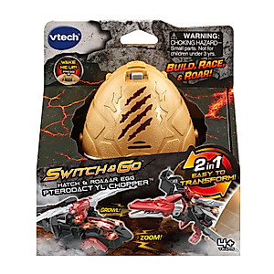 VTech Switch and Go Hatch and Roaaar Egg Pterodactyl Chopper, Red