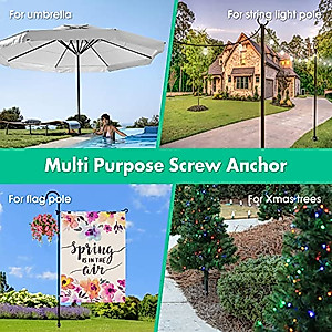 Lilyvane No Dig Portable Umbrella Holder,Heavy Duty Metal Umbrella Anchor Holder for Tree,Flag,String Lights Pole,Fishing Rod,Outdoor Park Patio Umbrella Stake for Ground,Sand