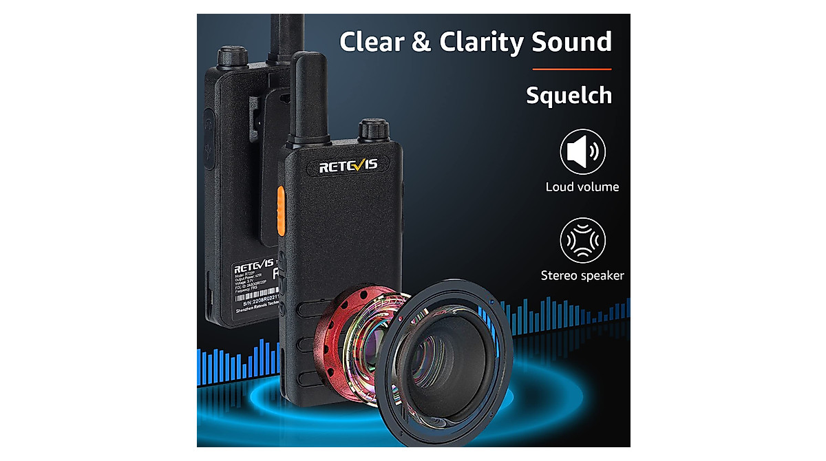 Retevis RT22P Rechargeable Walkie Talkies - Compact & Durable