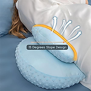Busarilar Pregnancy Pillows Cooling for Sleeping, Maternity Pillow, Pregnancy Body Pillow Support for Back, Legs, Belly, HIPS of Pregnant Women, Detachable and Adjustable (Blue, Large)