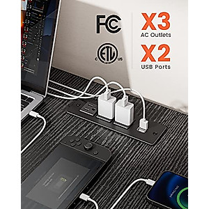 ErGear L Shaped Computer Desk with USB Charging Port and Power Outlet, 55 inch Corner Desk with Storage Shelves, 2 Person Long Gaming Table Modern Home Office Desk