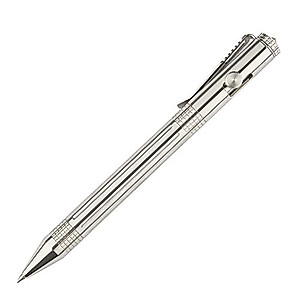 SMOOTHERPRO Bolt Action Pen Stainless Steel Pen with Decent Durable Stainless Steel Pen Clip Military Design for EDC Outdoor Office Signature (SST331)