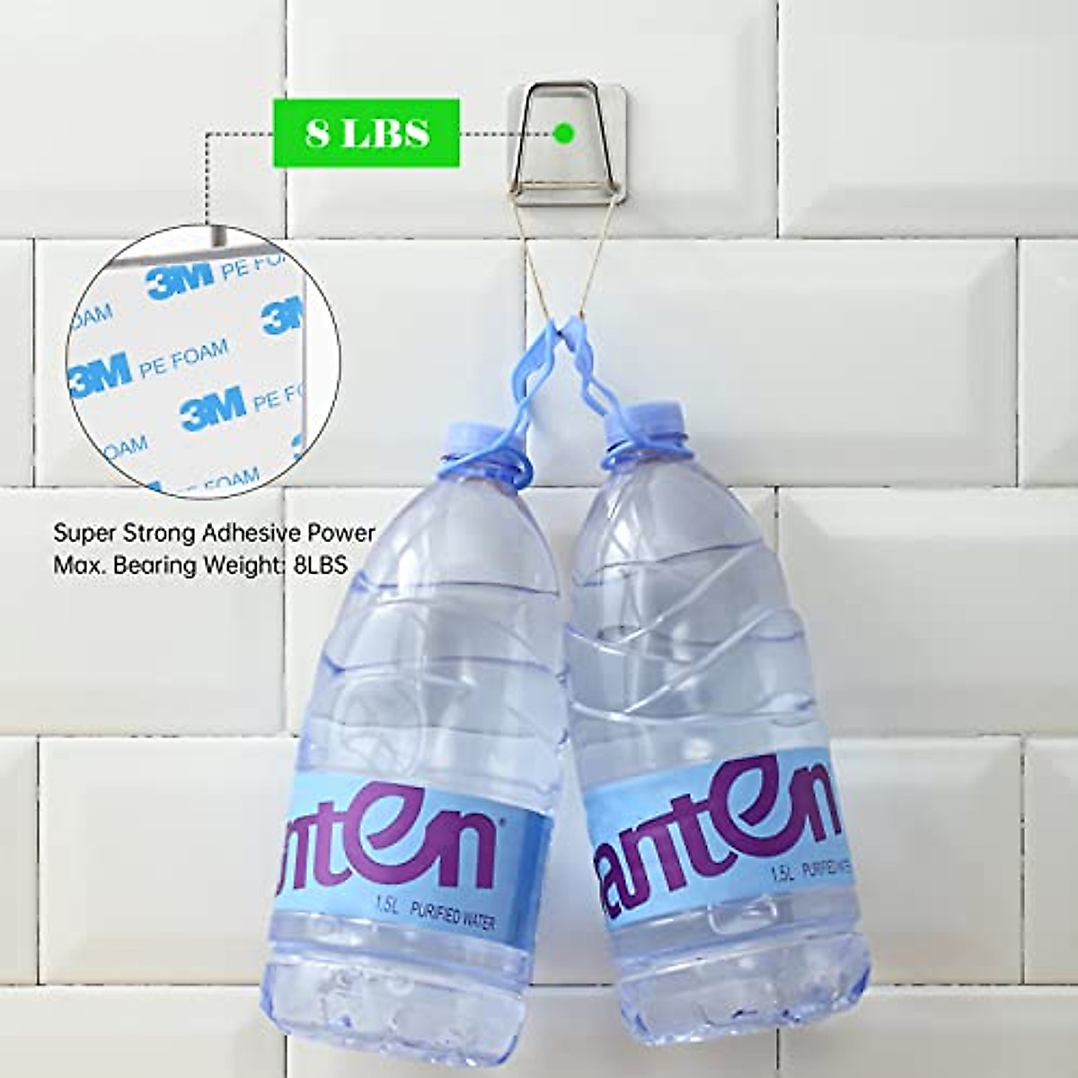 NiHome 2PCS Adhesive Sponge Holders SUS304 Stainless Steel Mini Kitchen Sink Caddy Set, Two Small Sizes for Kitchen Accessories Brushes Scrubs Rustproof Waterproof Quick-Drying Minimal Space Saving