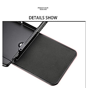 Keyboard Tray Under Desk Slide All Steel with 360 Rotating Mouse Platform, Sturdy & Easy Gliding, 19in Pull Out Keyboard Holder for Desktop, Ergonomic, Black / Gray ( Color : Black+mouse board , Size