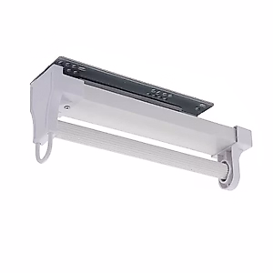 ZAQYCM Adjustable Wardrobe Rail Rod Slide Out, Black Telescopic Closet Ceiling Valet Rod for Bathroom, Bedroom, Clothing Store and Hotel Guest Room with Complete Kit