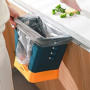 Trash Can Pretty Exquisite Adjustable Extended Space Waste Bucket Blue