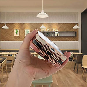 Bonoma Compatible with iPhone 14 Plus Case Love Letter Graphic Plating Electroplate Luxury Elegant Case Camera Protector Soft TPU Shockproof Protective Back Cover iPhone 14 Plus Case -Black