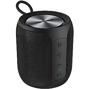 MIATONE Portable Bluetooth Speaker, Wireless IP67 Waterproof Speaker with Subwoofer, 16W Louder Volume, Longer Playtime, Bluetooth 5.0, Dual Pairing, Portable Speaker for Party Beach Camping, Black