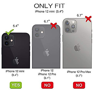 BENTOBEN Compatible with iPhone 12 Mini Case with 360° Ring Holder, Shockproof Kickstand Support Car Mount Women Men Non-Slip Protective Phone Case for iPhone 12 Mini 5.4", Black/Gold