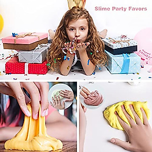 54 Pack Mini Butter Slime Kit for Girls Boys, Scented Fruit Party Favors, Soft and Non-Sticky, Stress Relief Putty Toys Kids，Educational