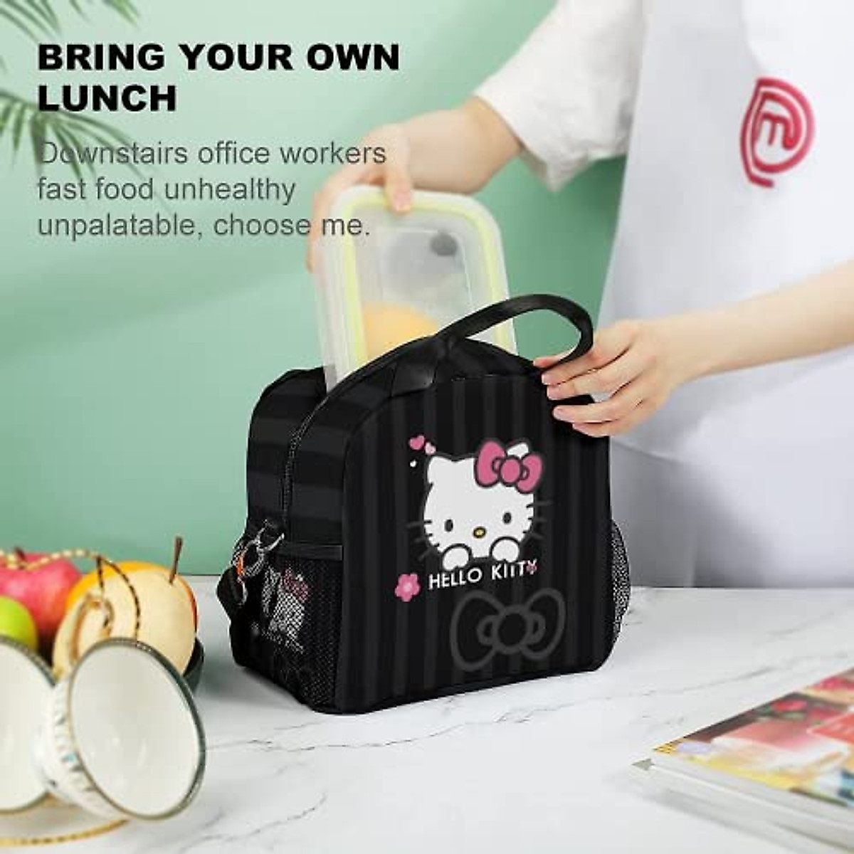 deweoy Insulated Lunch Bag,Lunch Bag for Men,Small Lunch Bag,Lunch Bags for Women,Lunch Bags for Teens(Black)