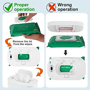 USB Baby Wipe Warmer, Baby Wet Wipes Dispenser, Portable Baby Wipe Warmer for Travel Home Car, Large Capacity Mini Babies Wet Wipe Dispenser (White)