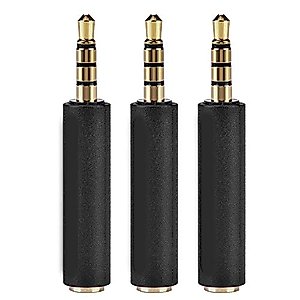 Pomya Male to Female Headphone Audio Adapter,3.5mm OMTP to CTIA Conversion Earphone Adapter for Earphone Compatible with Smartphones and Tablets,OMTP to CTIA Converter( 3PCS)