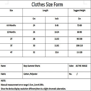 Vagefun Toddler Baby Boy Shorts - Dinosaur Lightweight Cotton Shorts for Kids Boys Summer Elastic Waist Short Pants