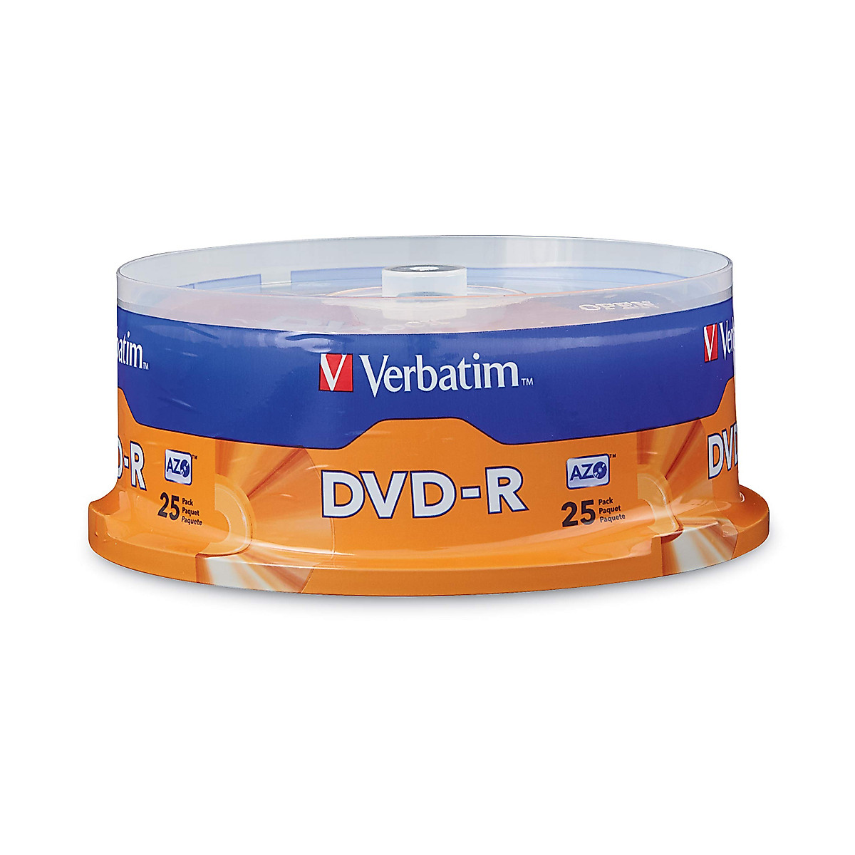 Verbatim DVD-R Blank Discs AZO Dye 4.7GB 16X Recordable Disc - 25 Pack Spindle