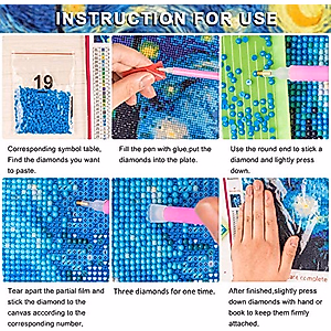 JesMolla 5D DIY Diamond Art Painting Kits for Adults, Large Size Full Drill Diamond Arts Rhinestone Pasted, DIY Painting Diamonod Dot Arts Crafts for Home Wall Decor Gift, 15.8”x21.6” (Angel Bless)