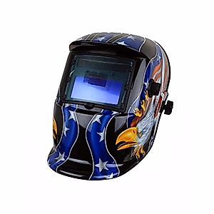 Instapark ADF Series GX-500S Solar Powered Auto Darkening Welding Helmet with Adjustable Shade Range #9 - #13 (American Eagle)