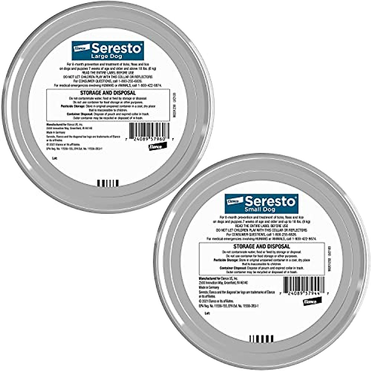 Seresto Flea Tick Collar 1 Large Dog + 1 Small Dog