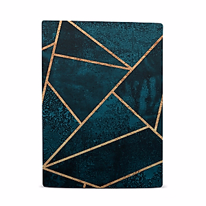 Deep Teal Stone Art Mix Matte Vinyl Faceplate Sticker Gaming Skin Case Cover Compatible with Sony Playstation 5 PS5 Digital Edition Console and DualSense Controller