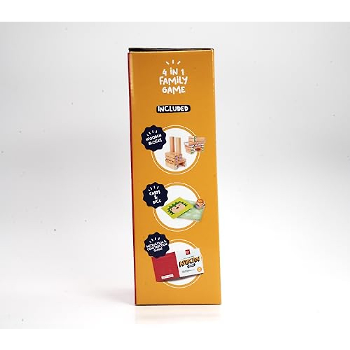 Nene Toys Wooden Block Stacking Game – 4-in-1 Tumble Tower Family Board Game with Building Blocks, Cards and Dice – African Safari Educational Wooden Toy for Kids 3-9 Years Old About Animals