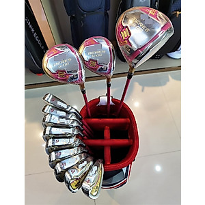 ENEMO Women's Golf Complete Set Compatible with Honma Beres IS-06 4 Star Club Set Driver Fairway Iron Putter Graphite Shaft L Flex (No Bag (Color : 13pcs no Bag)