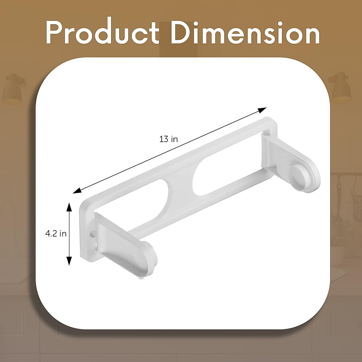 Bistras Wall Mount Paper Towel Holder Dispenser for Kitchen and Bath, Vertical or Horizontal Mount, Under Cabinet Includes 2 Screws (White 1 pk)