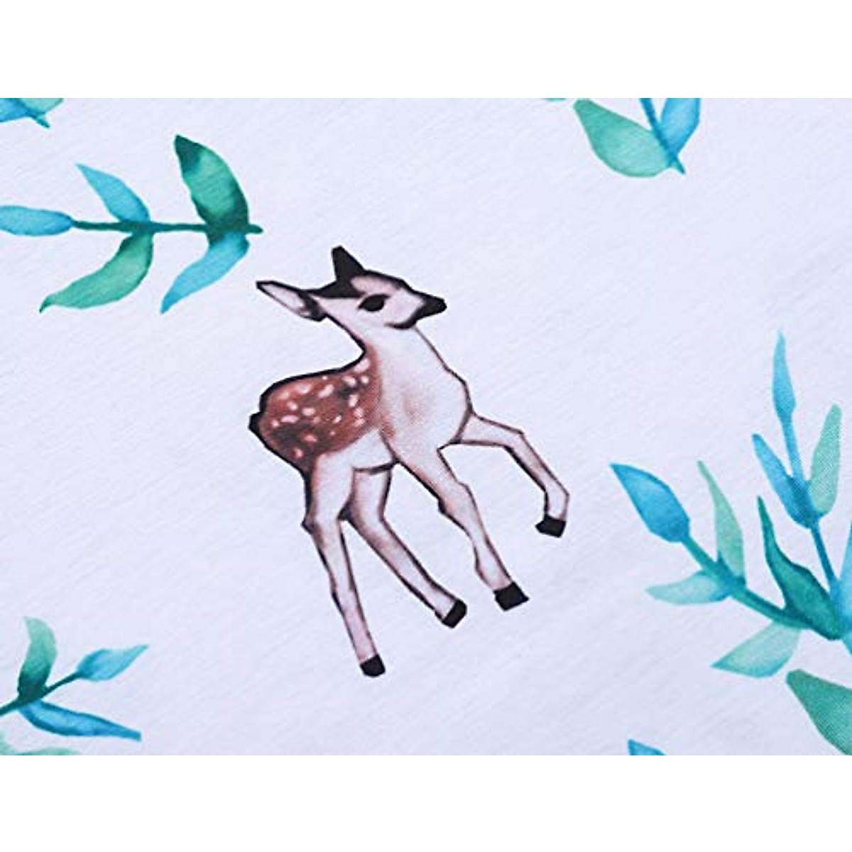 Newborn Girls Receiving Blanket Headband Set Flower Baby Swaddle Blankets Infant Warm … (0-6 Months, Deer)