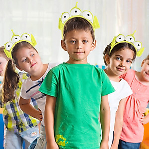 Jing xin Alien Headband Toy Stretchy Plush Eyeball Headband Accessories Alien Monster Headband for Party Cosplay (Green)
