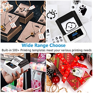 Mini Bluetooth Thermal Label Maker with Multi-Purpose Square Self-Adhesive Label