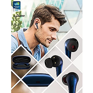 1MORE ComfoBuds Pro Noise Cancelling Earbuds, ANC True Wireless Earbuds Bluetooth 5.0, Multi Modes, Personalized EQ, 6 Mics, 28H Playtime, Fast Charge, in Ear Bluetooth Headphones, Blue