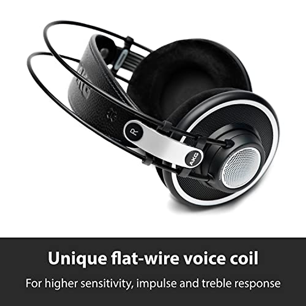 AKG Pro Audio K702 Over-Ear, Open-Back, Flat-Wire, Reference Studio Headphones,Black