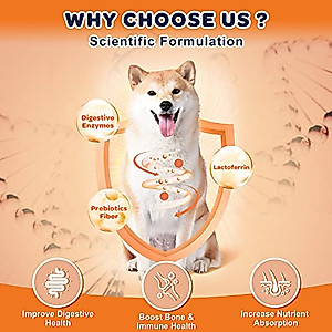 Glucosamine for Dogs, Hip and Joint Supplement For Dogs with Glucosamine Chondroitin MSM, Hyaluronic Acid, Turmeric Curcumin for Joint Pain Relief and Inflammation, Joint Health|180 Tablets