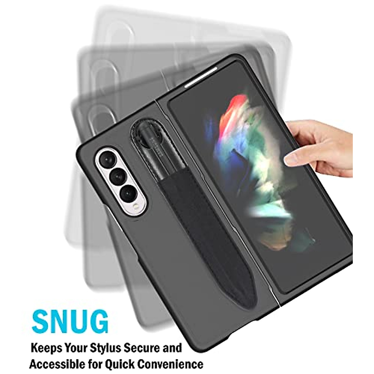 Universal Stylus Holder, [2-Pack] Nakedcellphone Sleeve Carrying Case Slot for Samsung Galaxy S-Pen Fold Pro - Adheres to Phone, Tablet, Z Fold 3, Z Fold 4, Z Fold 5, S21 Ultra 5G, Case, etc