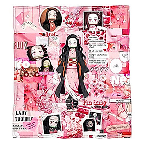 Demon Ultra Soft Flannel Anime Throw Blanket for Sofa Bedding, Gift for Anime Slayer Fans 50x60 Inches