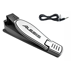 Alesis Turbo Hat Hi-Hat/Kick E-Drum Pedal and Silverline Audio 10ft Connection Cable Bundle