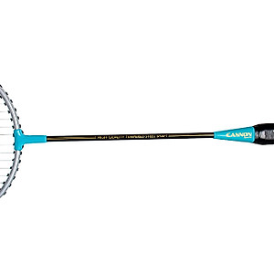 Cannon Sports Badminton Aluminum/Steel Racket for Intermediate Players with Leather Grip (26 Inches)