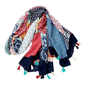 Ahyuan Scarves for Women Large Lightweight Floral Flower Spring Scarf Fashion Wrap Shawls Oversized Shawl Cape