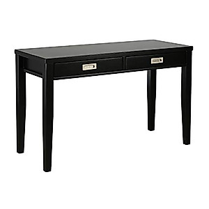 Amazon Brand – Stone & Beam Modern Home Office Writing Desk with Recessed Metal Handles, 48"W, Black