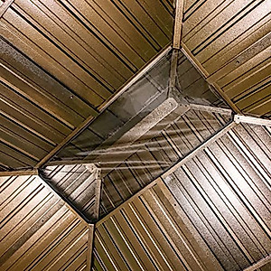 SUNSHINE VALLEY 10x12' Hardtop Gazebo Outdoor Aluminum Frame Gazebo with Netting and Curtain,Heavy-duty Sunshade Roof Blocking Rain,for Garden, Terrace,Patios,Lawns.